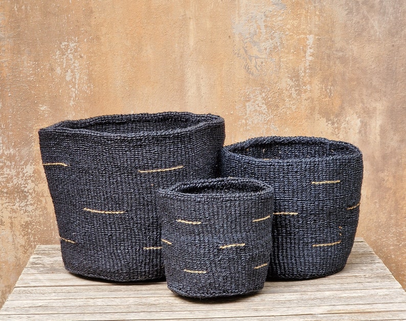 KALAHARI: Patterned Sisal Basket / Storage Basket / Planter Basket - Etsy