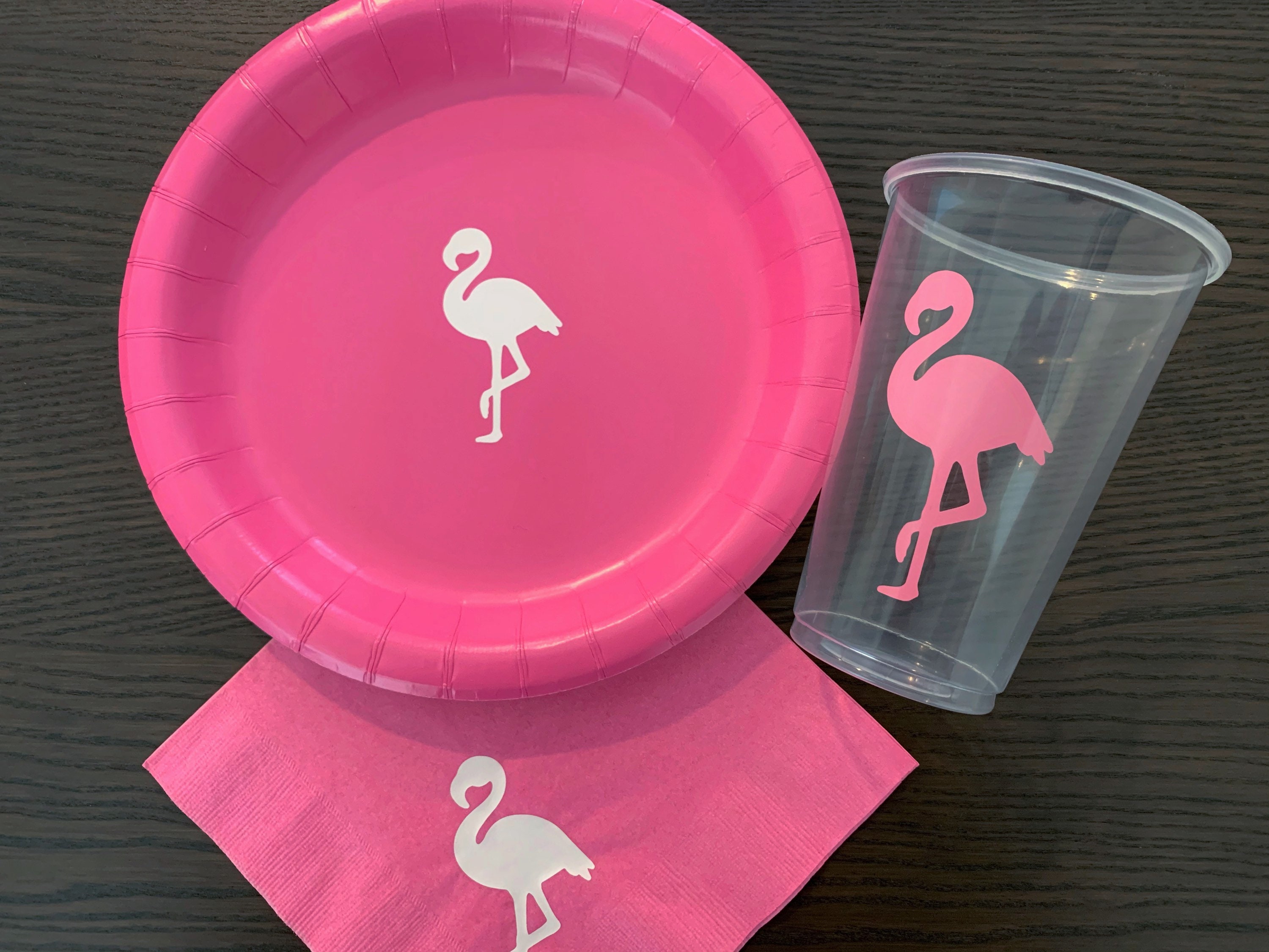 Pink Flamingo Plates, Napkins, Cups, Flamingo Party Supplies, Flamingo ...