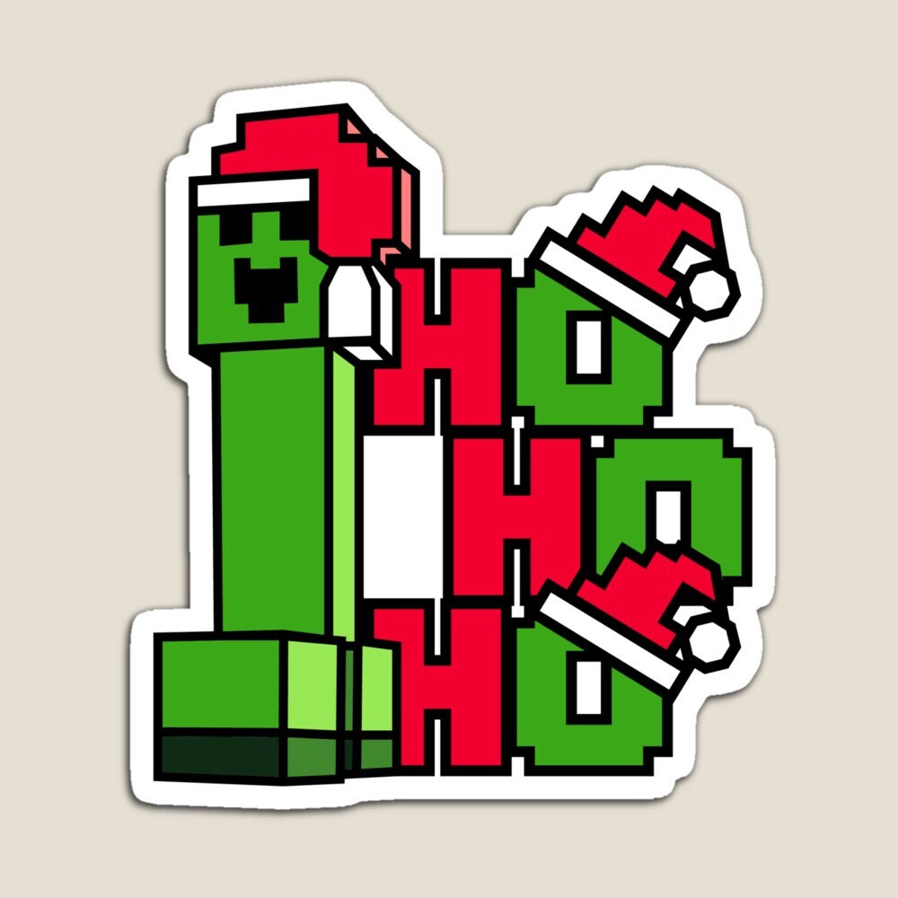 Mine Creeper and Christmas Hohoho PNG, Creeper Yard Sign Digital ...
