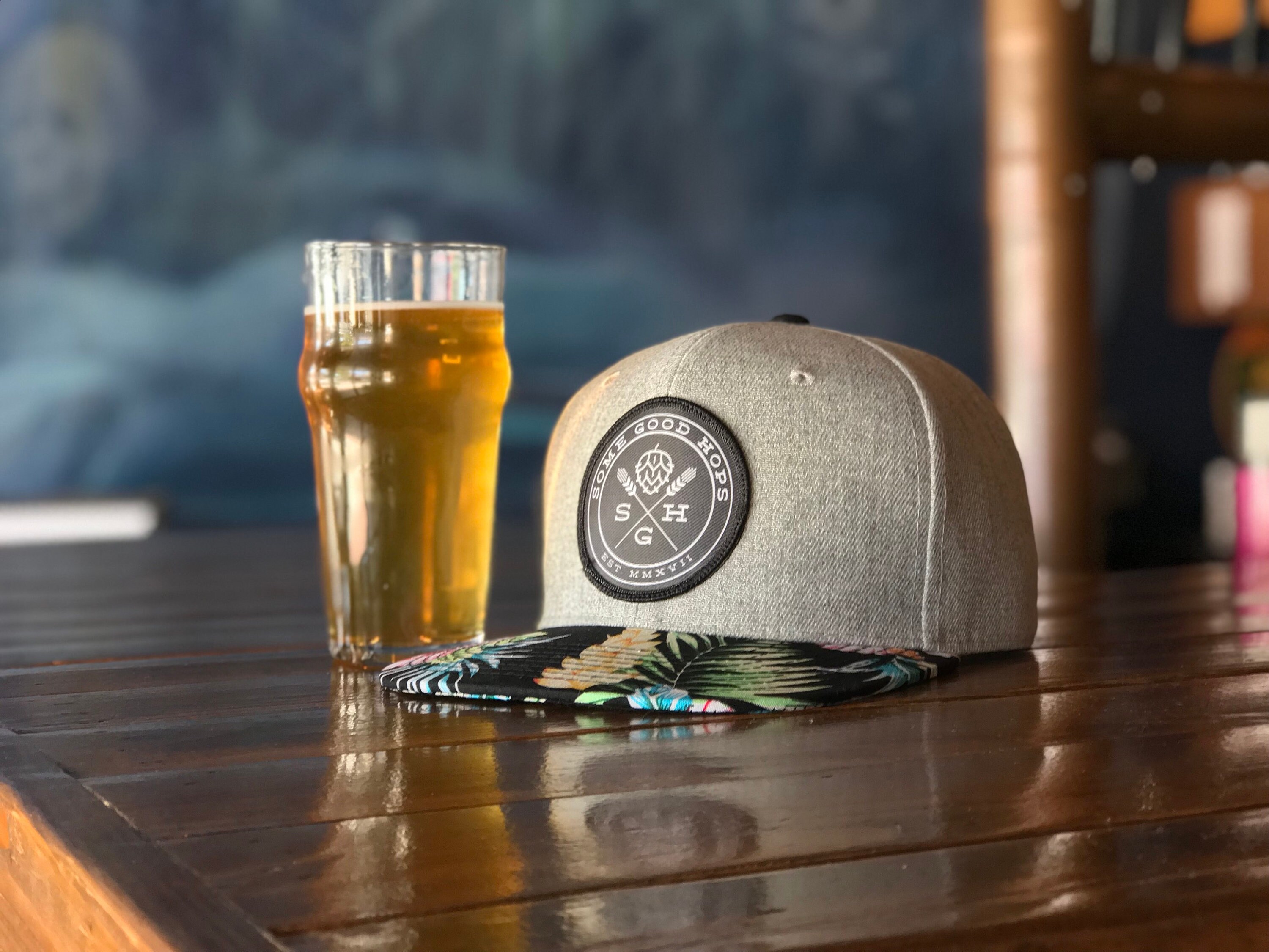 Some Good Hops Floral Snapback Hat With Black Logo - Etsy