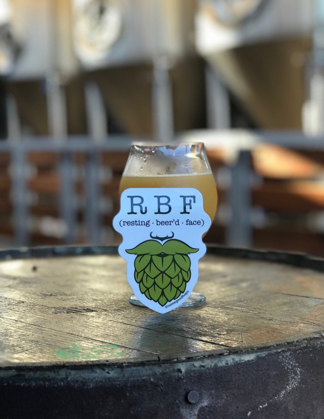 RBF: Resting Beer'd Face Sticker - Etsy