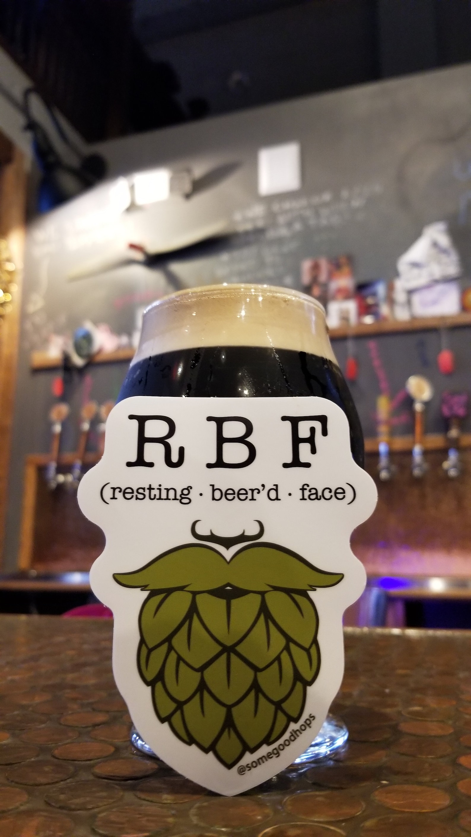 RBF: Resting Beer'd Face Sticker - Etsy