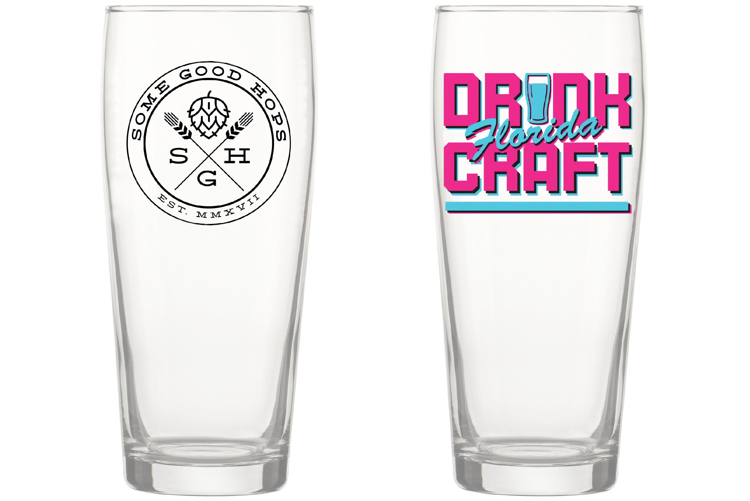 Drink Florida Craft Libbey 16 Oz Beer Glass - Etsy