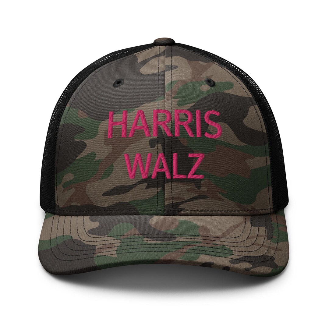 Harris Walz Camo Trucker Hat - Etsy