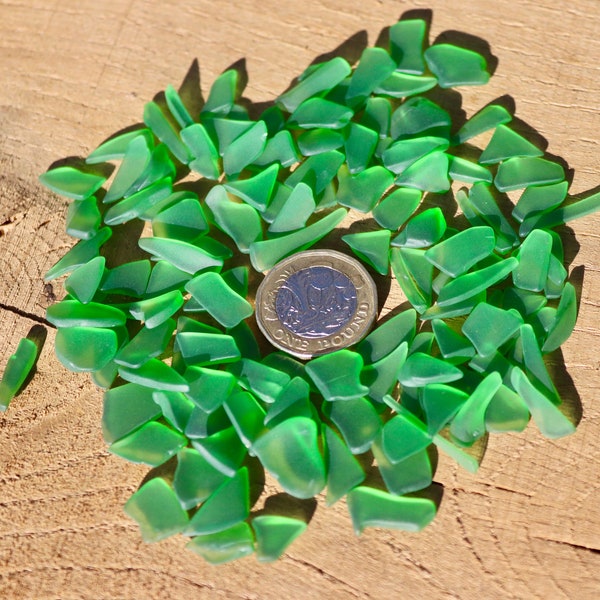 Green Tumbled Glass - Etsy