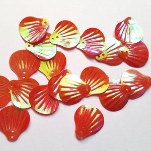19mm Seashell Sequins, Shell Sequins, Mermaid Sequins, AB Plated ...
