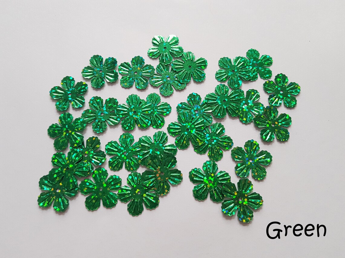 19mm Flower Sequins Flower Sequins Holographic Sequins - Etsy