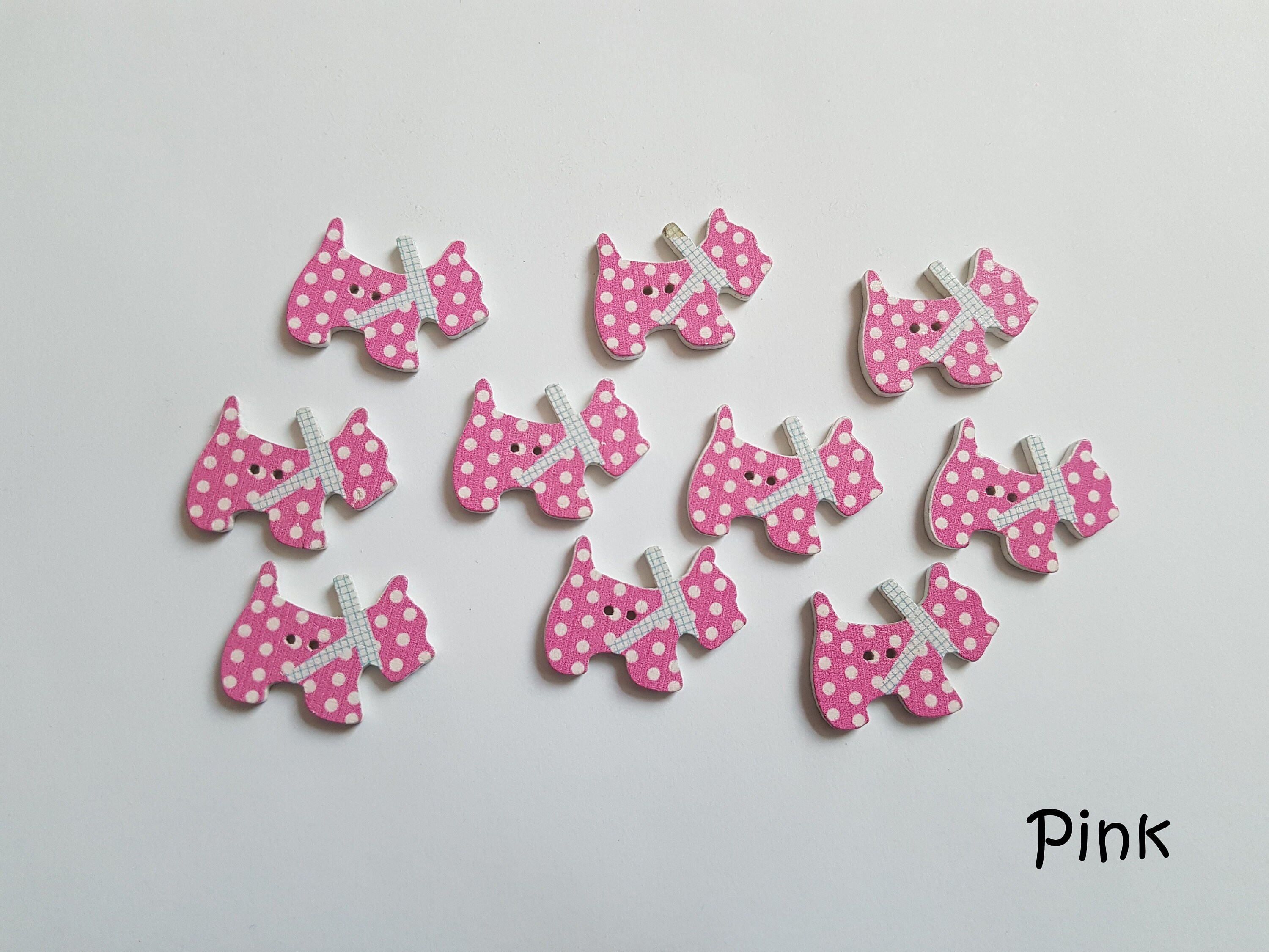 27mm Wooden Dog Buttons - Etsy