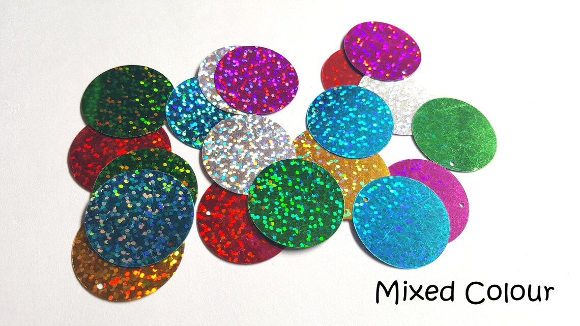 Disc Sequins Holographic Disc Sequins Sequins Round - Etsy UK
