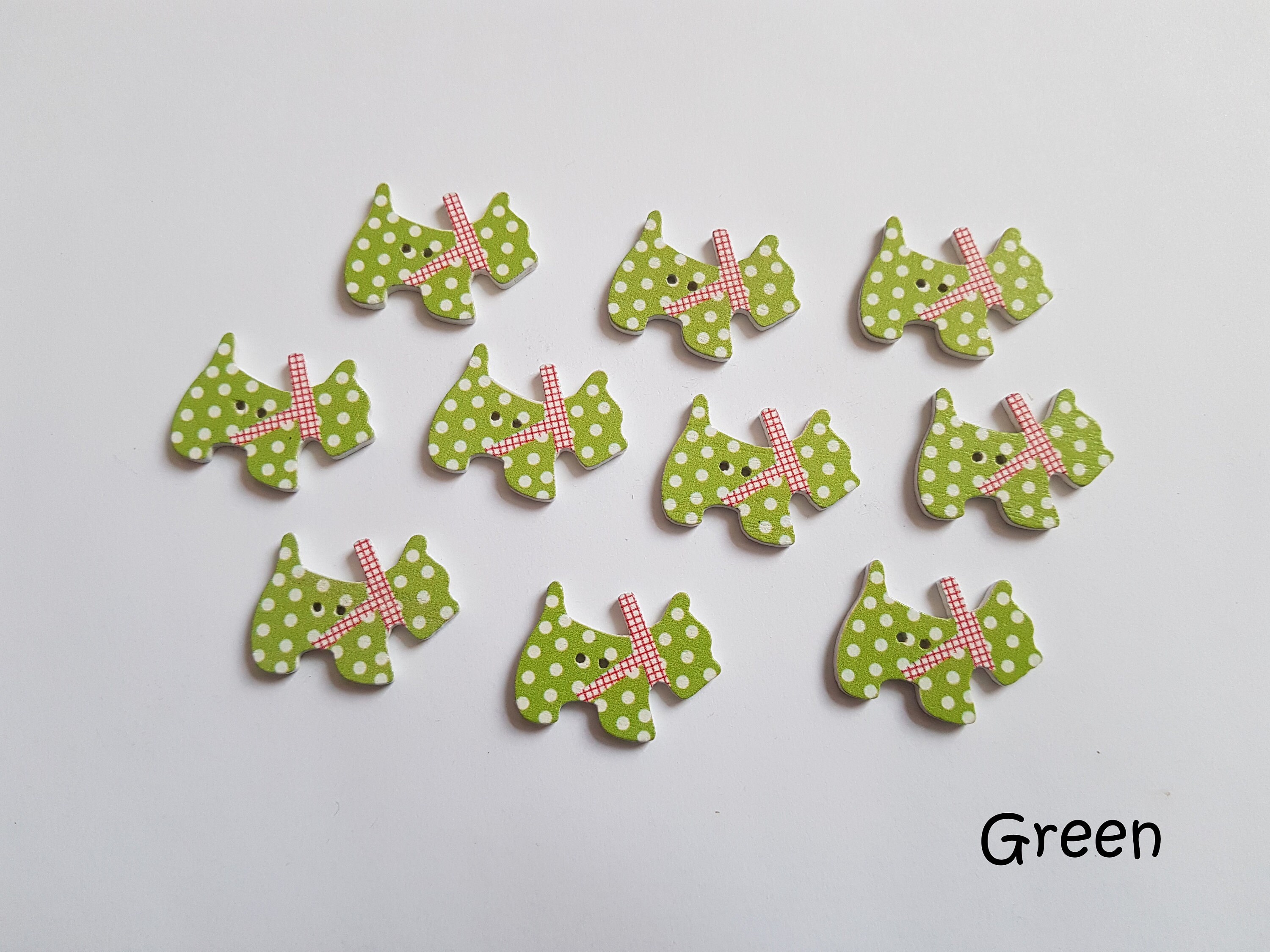 27mm Wooden Dog Buttons - Etsy