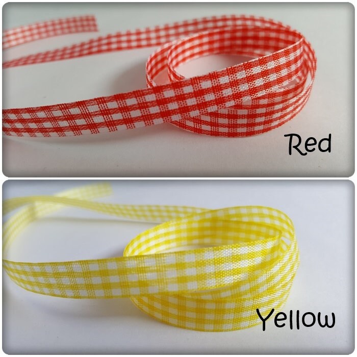 10mm Gingham Ribbon - Etsy