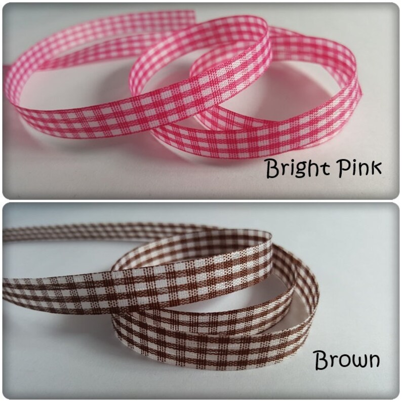 10mm Gingham Ribbon - Etsy