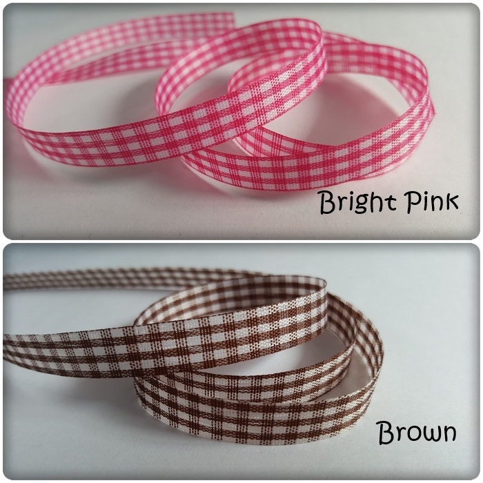 10mm Gingham Ribbon - Etsy