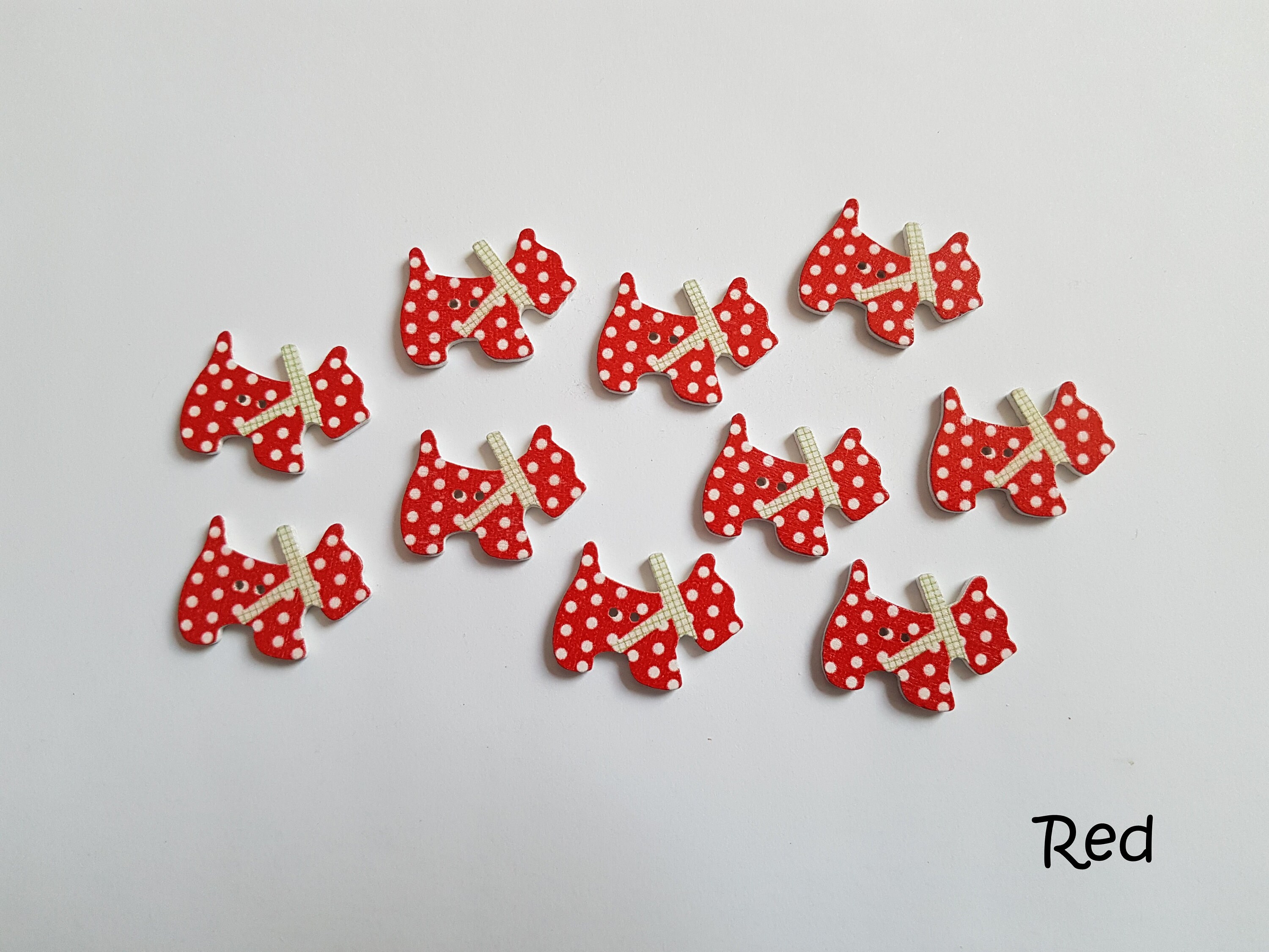27mm Wooden Dog Buttons - Etsy