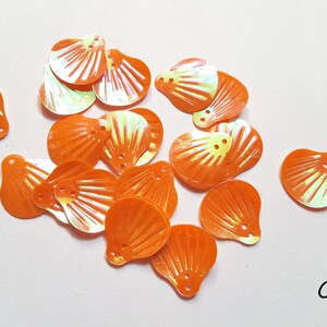 19mm Seashell Sequins, Shell Sequins, Mermaid Sequins, AB Plated ...