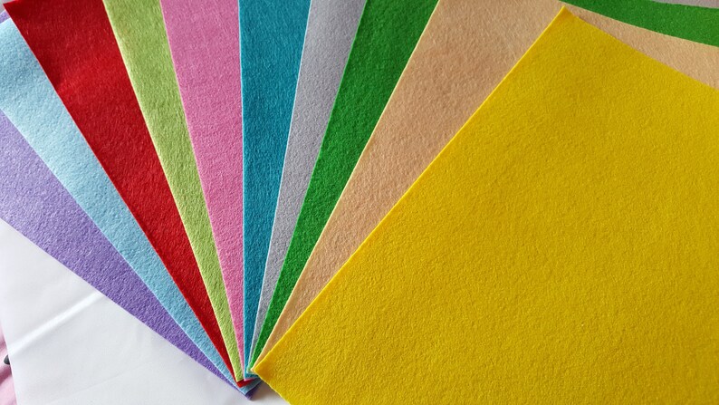 12 Felt Square Sheet Felt Sheet Felt Square Craft - Etsy
