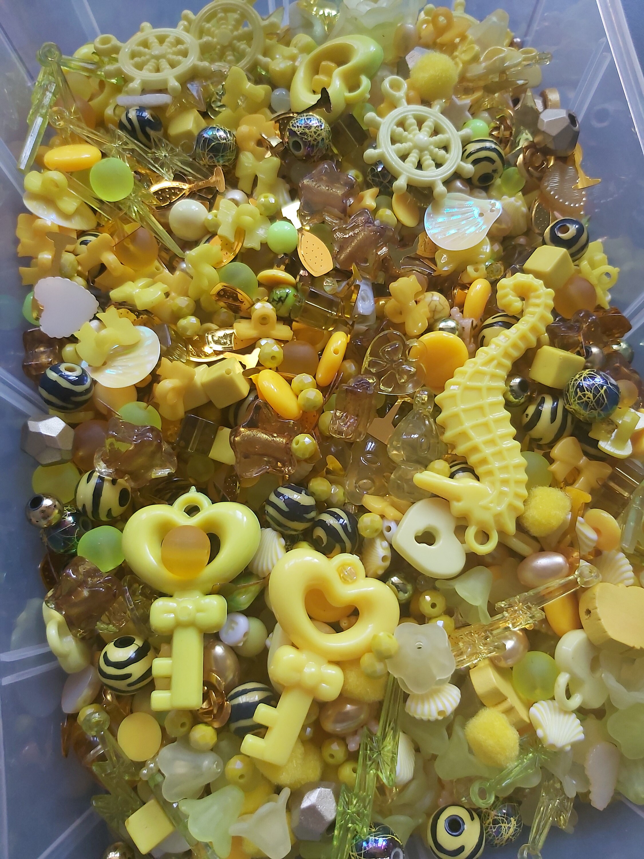 50g Yellow Craft Mix, Craft Mix, Craft Stash Mix, Craft Stash - Etsy