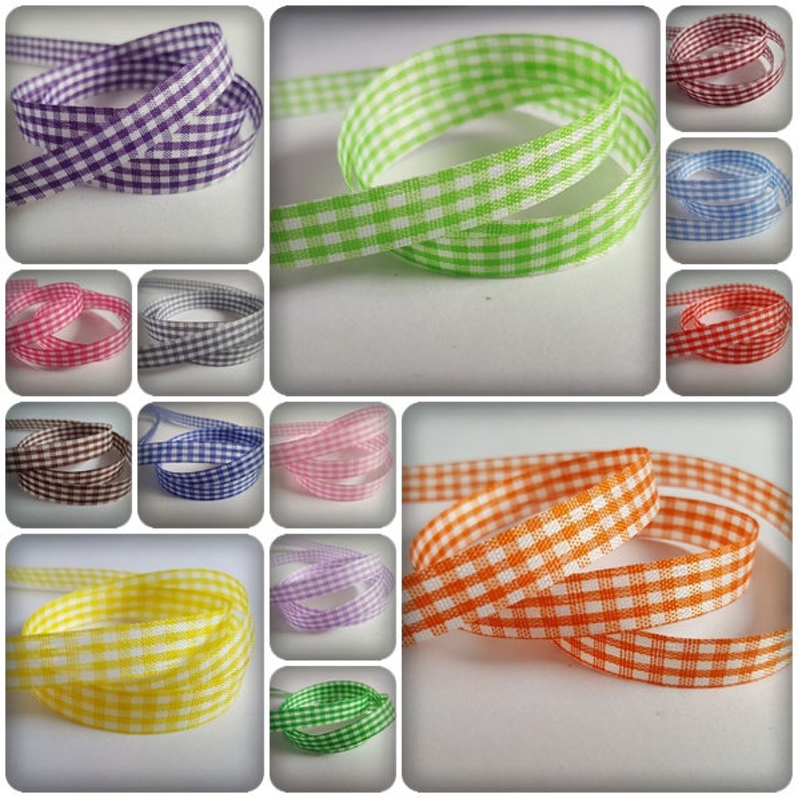 10mm Gingham Ribbon - Etsy