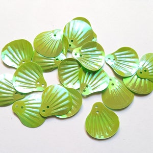 19mm Seashell Sequins, Shell Sequins, Mermaid Sequins, AB Plated ...