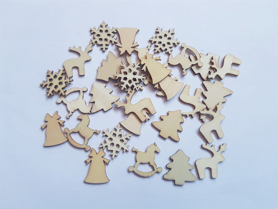 21mm Christmas Shapes, Wooden Christmas Shapes, Christmas Shapes ...