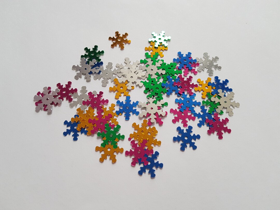 13mm Snowflake Sequins, Snowflake Sequins, Christmas Sequins, Sequins ...