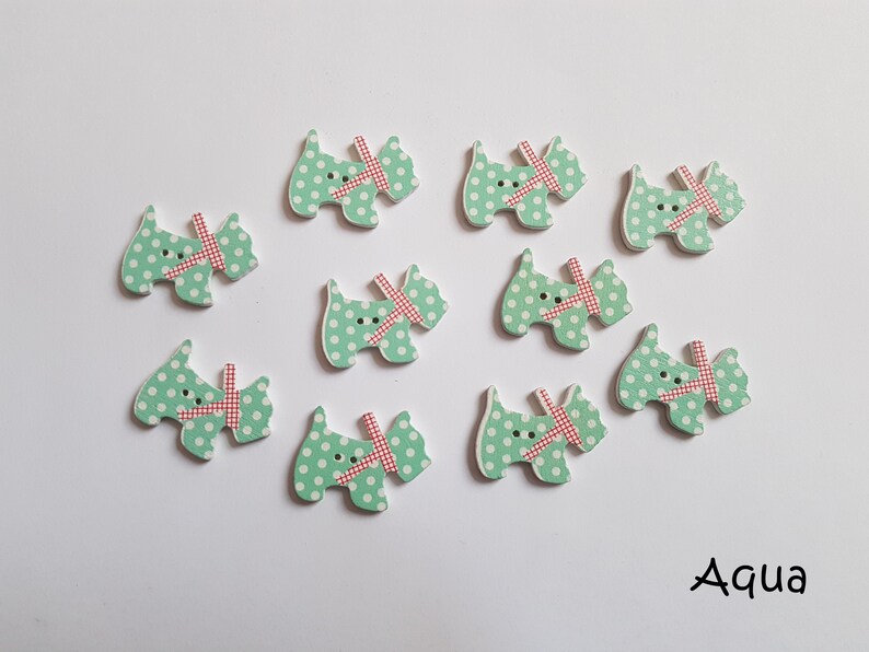 27mm Wooden Dog Buttons - Etsy