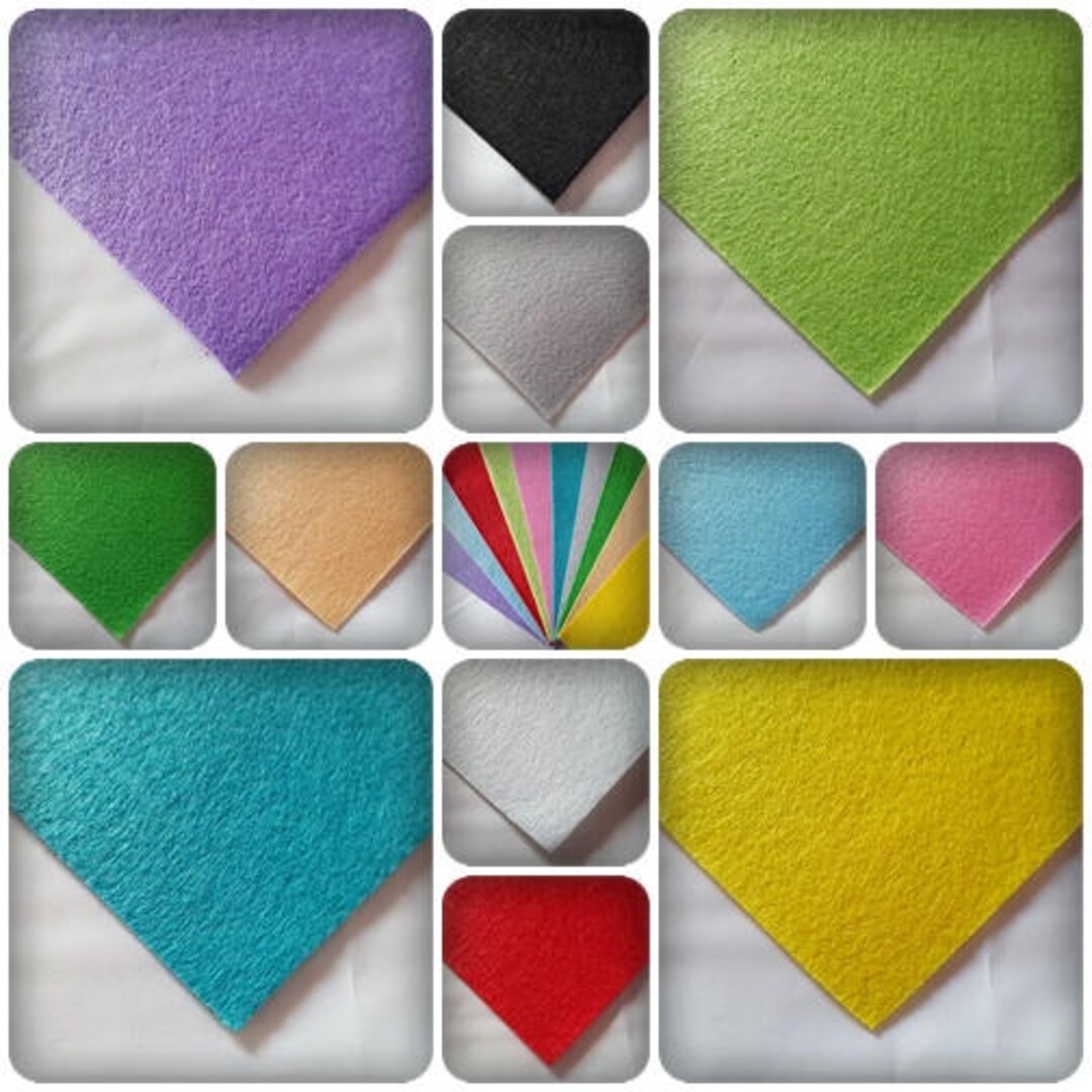 12" Felt Square Sheet, Felt Sheet, Felt Square, Craft Felt, Plain Felt ...