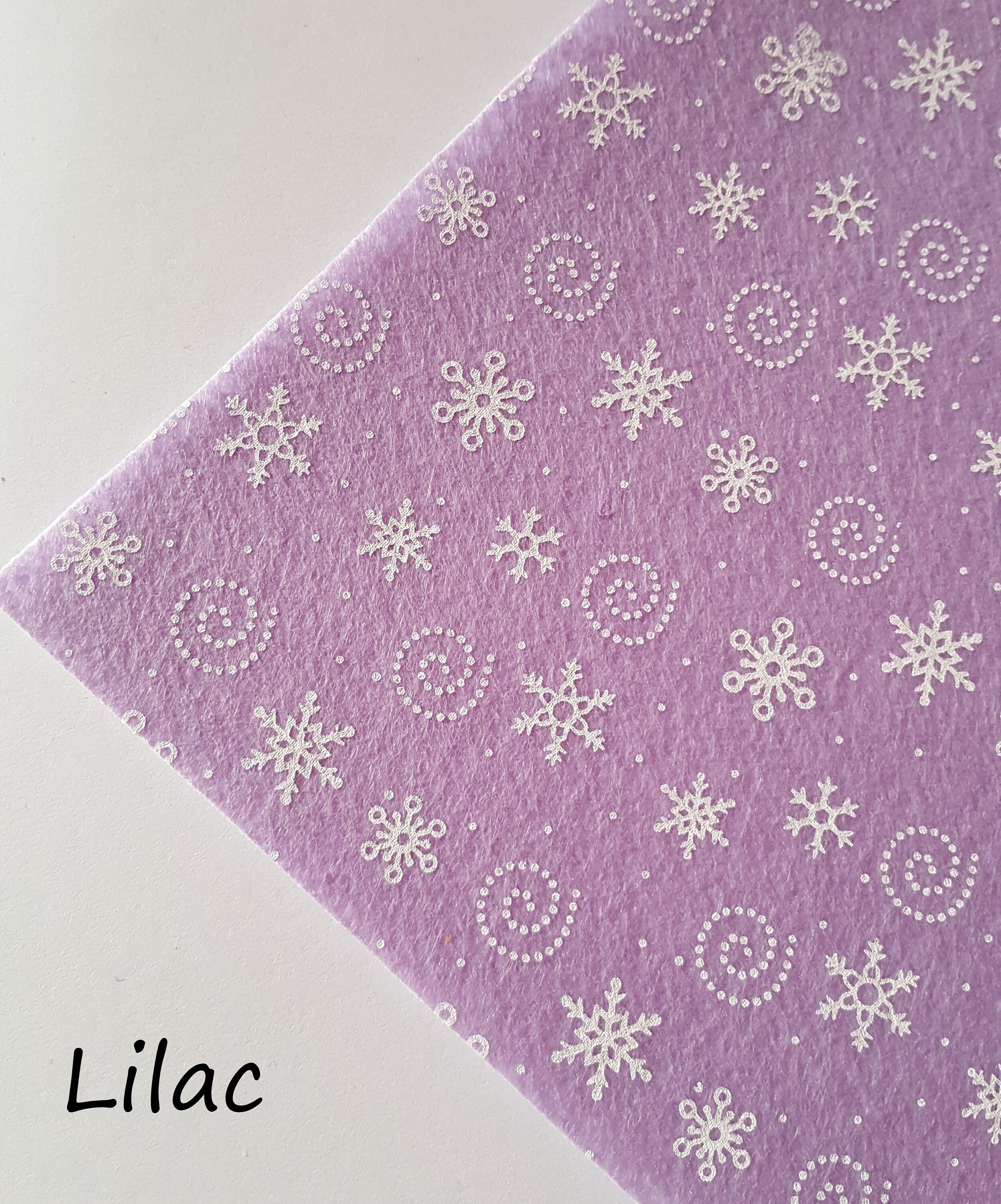 12 Snowflakes Felt Printed Felt Felt Square - Etsy UK