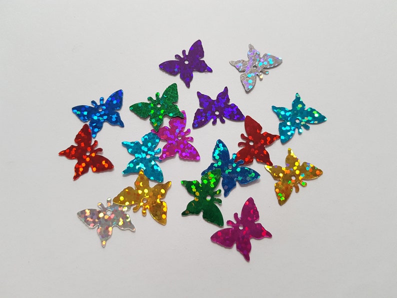 17mm Butterfly Sequins Butterfly Sequins Holographic | Etsy