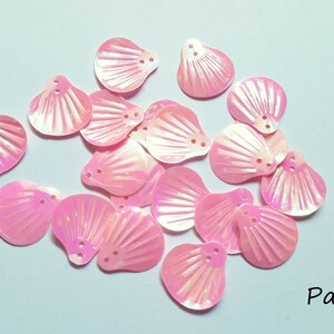 19mm Seashell Sequins, Shell Sequins, Mermaid Sequins, AB Plated ...