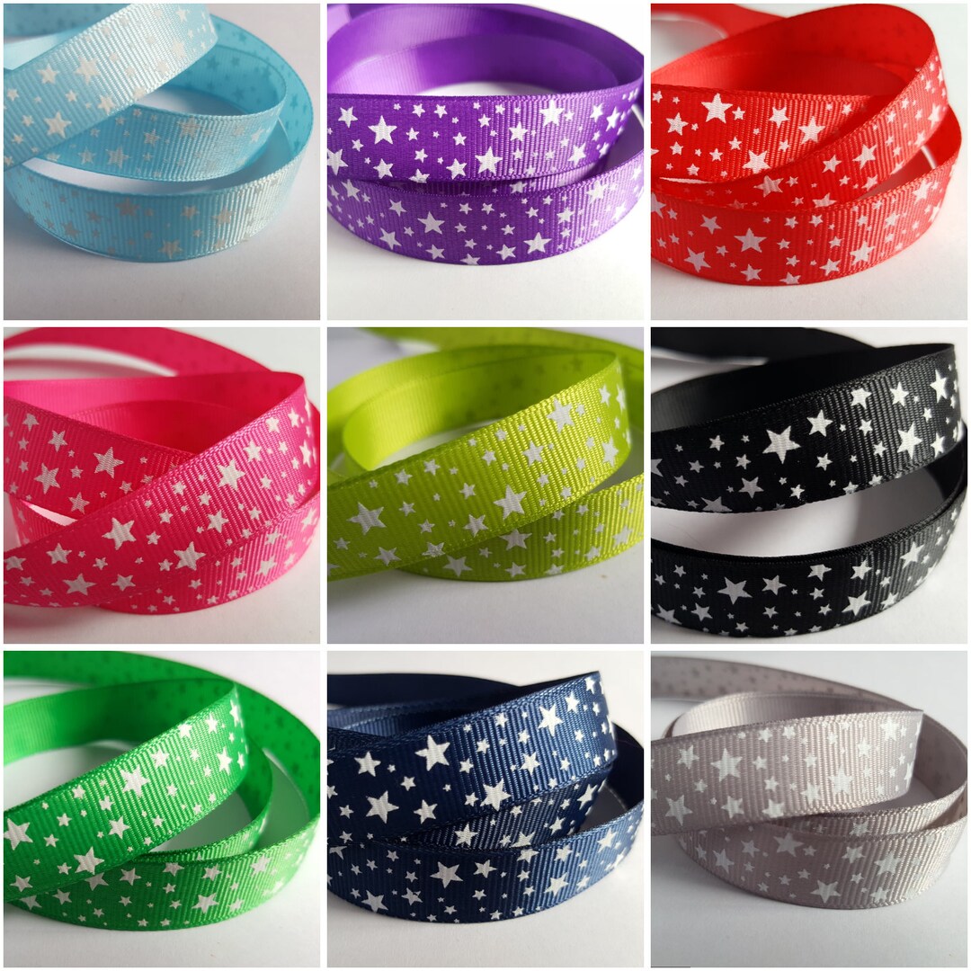 16mm Stars Grosgrain Ribbon - Etsy