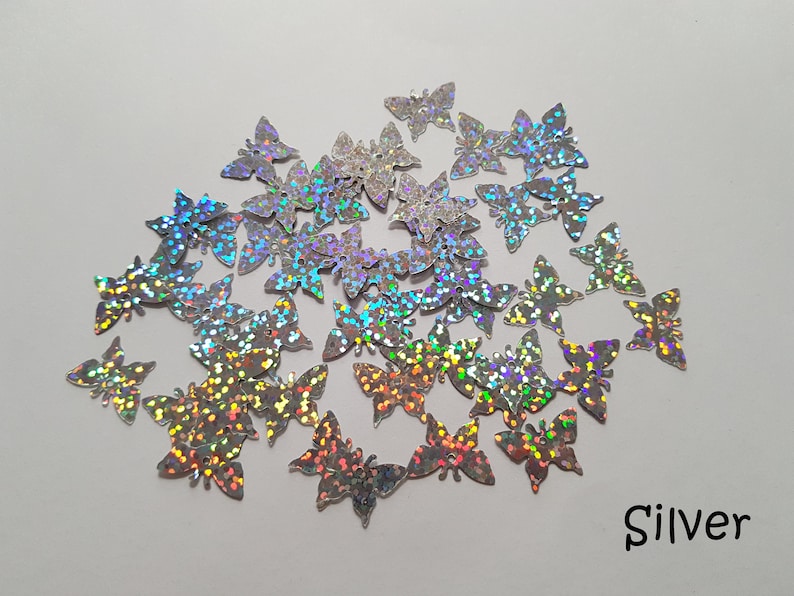 17mm Butterfly Sequins Butterfly Sequins Holographic | Etsy