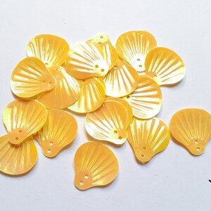 19mm Seashell Sequins, Shell Sequins, Mermaid Sequins, AB Plated ...
