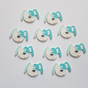 10 X Dog Shaped Wooden Buttons | Printed 2-hole Buttons | Sewing, Craft ...