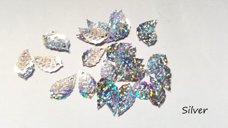Leaf Sequins Leaf Confetti Holographic Sequins Sequins | Etsy