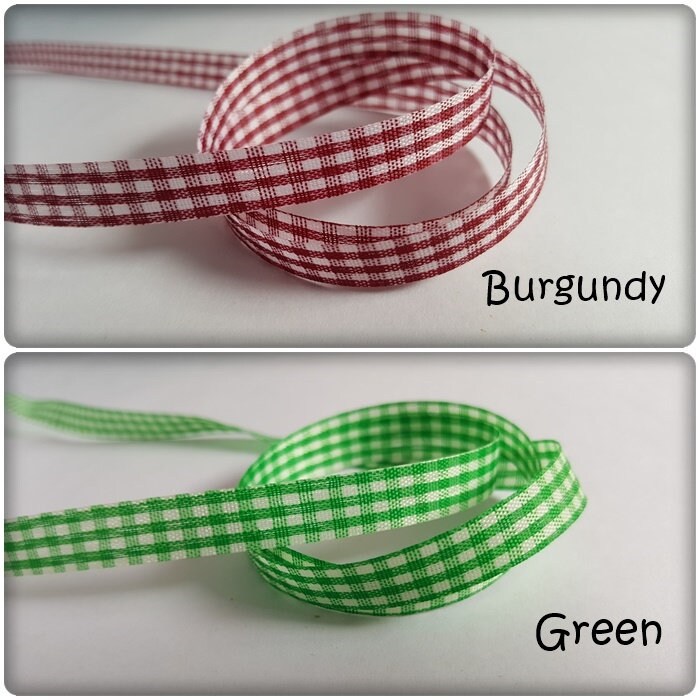 10mm Gingham Ribbon - Etsy