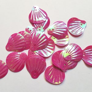 19mm Seashell Sequins, Shell Sequins, Mermaid Sequins, AB Plated ...