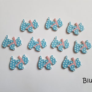 27mm Wooden Dog Buttons - Etsy