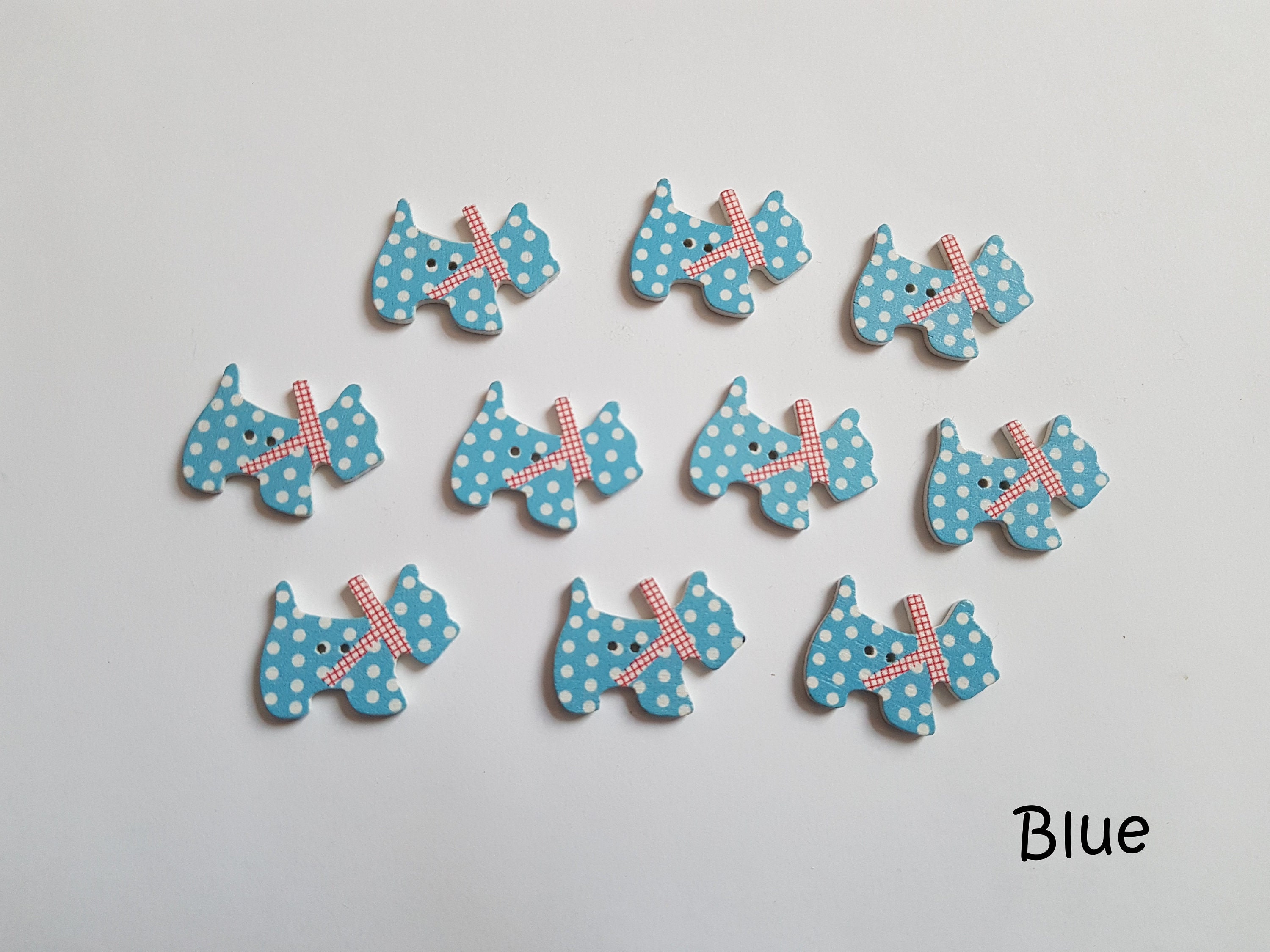 27mm Wooden Dog Buttons - Etsy