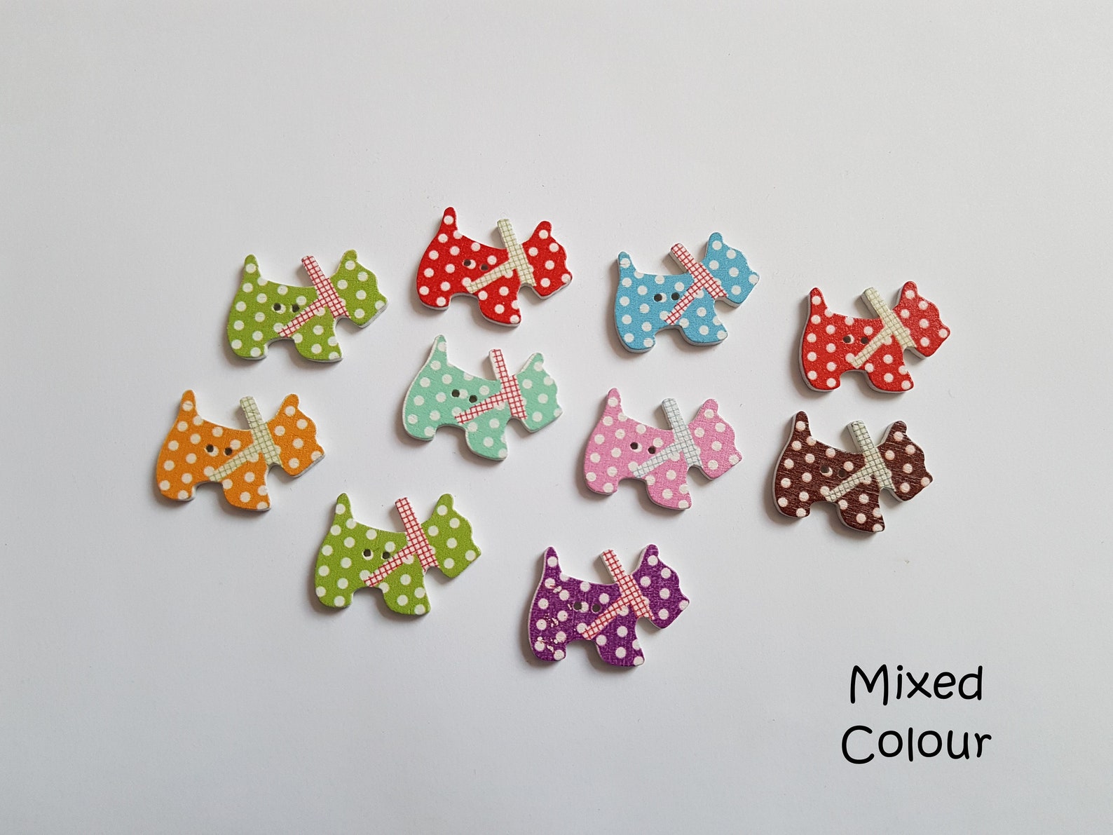 27mm Wooden Dog Buttons - Etsy