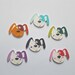 10 X Dog Shaped Wooden Buttons | Printed 2-hole Buttons | Sewing, Craft ...