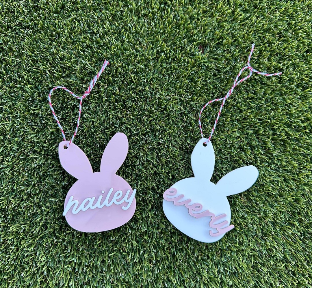 Easter Bunny Name Tag - Personalized Easter Basket Name Tag -easter ...