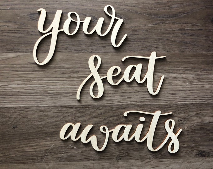Seating Chart Sign Transferable Vinyl Decal Your Table Awaits - Etsy