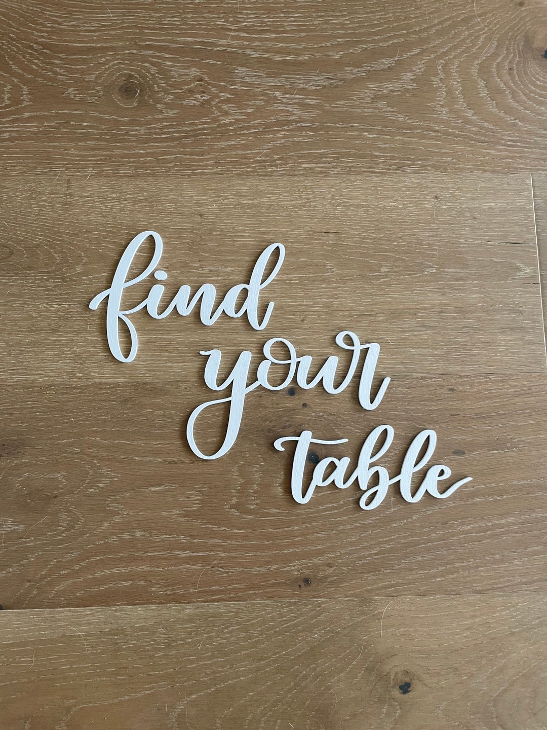 Laser Cut "find Your Table" Sign Letters - MDF or Acrylic - Etsy