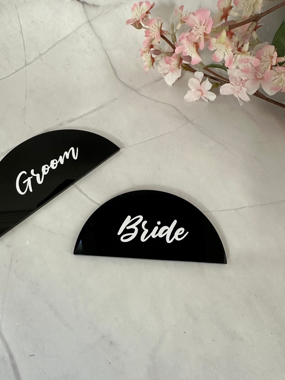 Black and White Acrylic Place Cards Black Place Cards Acrylic Black ...