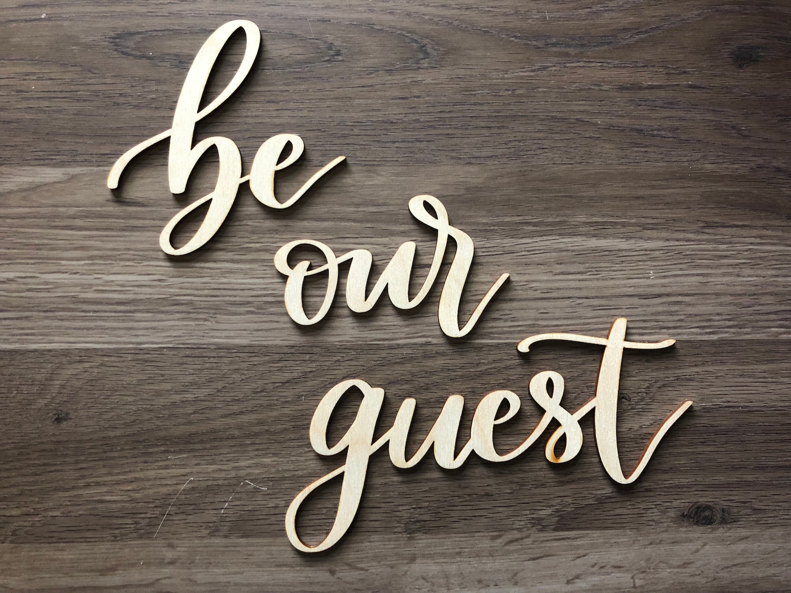 Be Our Guest Laser Cut Letters Only Be Our Guest Wording | Etsy