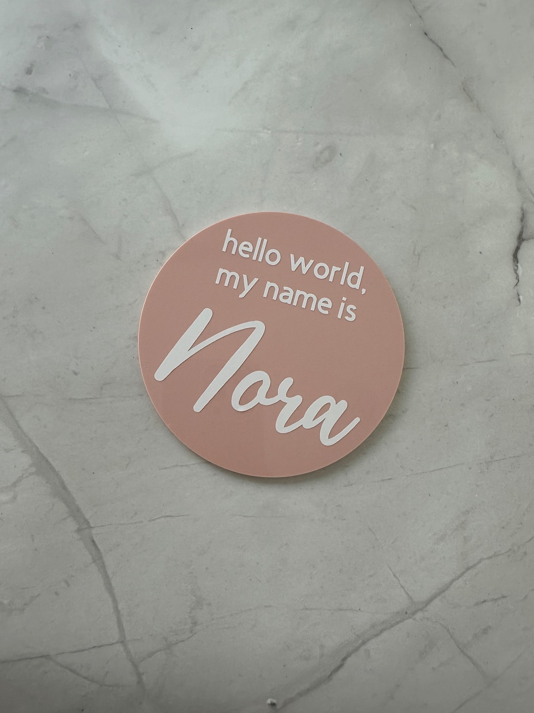 Hello World, My Name is -acrylic Sign - Birth Announcement Sign ...