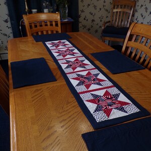 Patriotic Table Runner North Star Table Runner 54 - Etsy