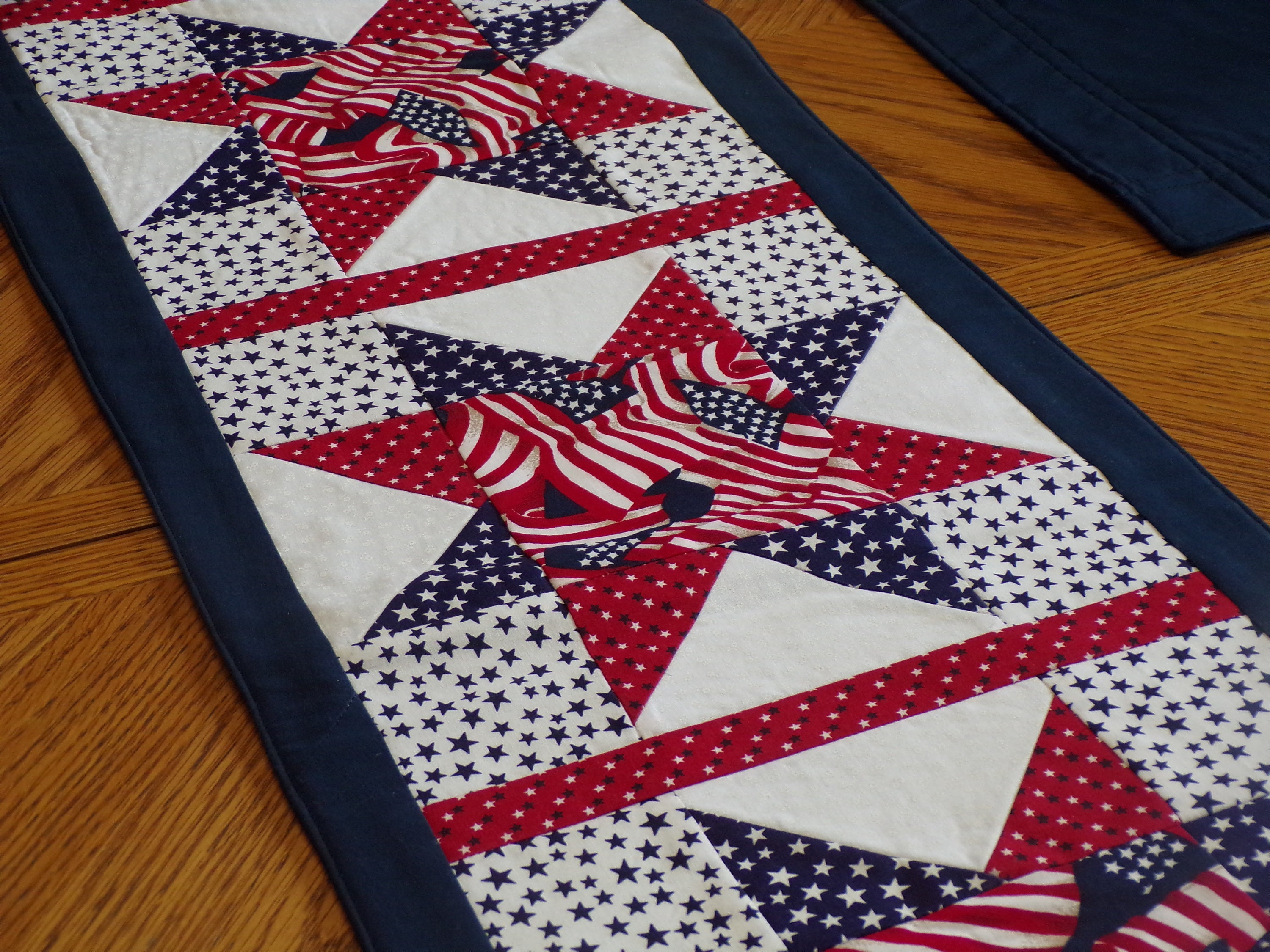 Patriotic Table Runner, North Star Table Runner - 54 long