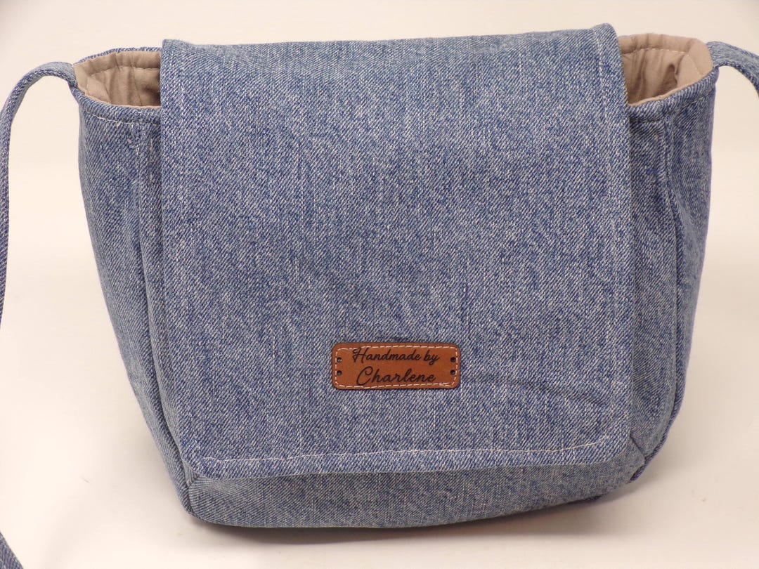 Repurposed Denim Shoulder Bag - 6 1/2" Wide, 7" Tall and 2" Deep - Etsy
